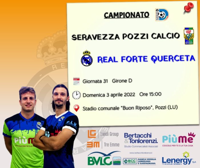 Info Seravezza Pozzi Calcio – Real Forte Querceta | USD Real Forte dei ...