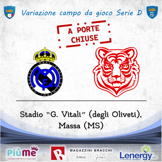 UFFICIALE: Real Forte Querceta – Correggese a Massa a porte chiuse ...